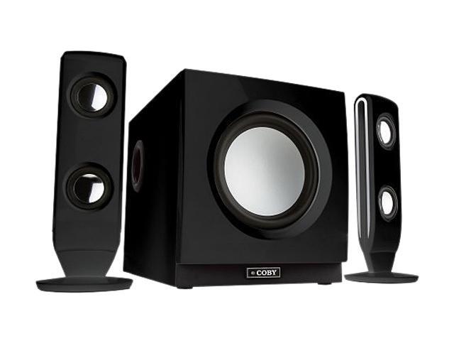 COBY CS-MP77 2.1 Black 75 Watts High-Performance Speaker System for ...