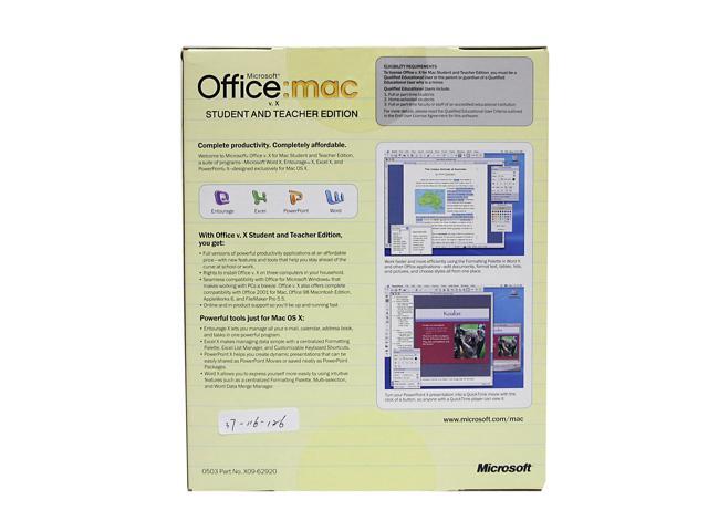Microsoft Office v.X 10.0 for Mac - Newegg.com