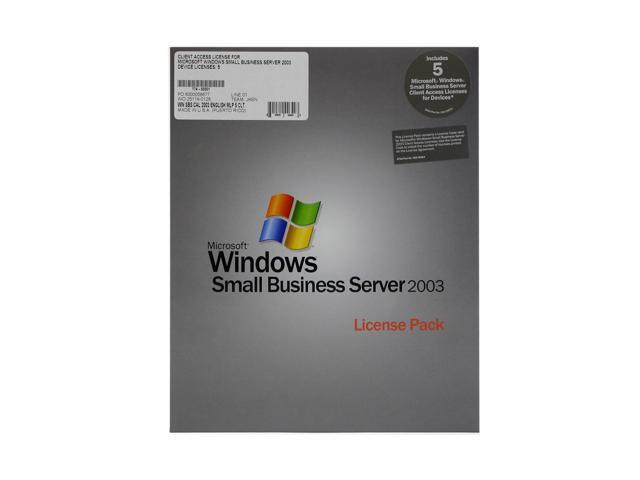 Microsoft Windows Small Business Server 2003 English 5 Client Add Pak ...