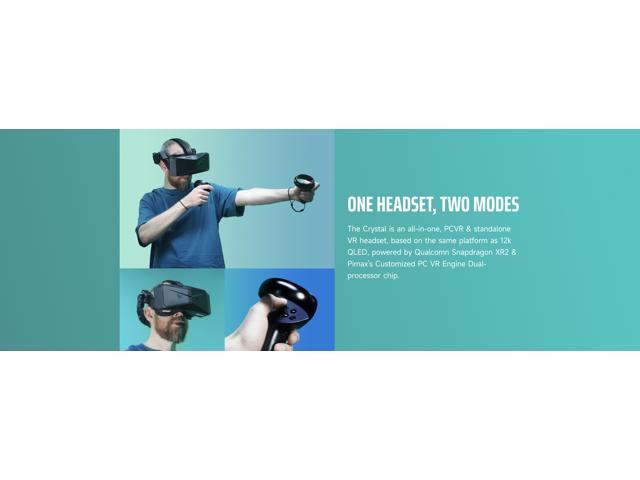 Pimax Crystal VR Headsets - With controllers-Dual Engines of PC VR with 8G+256G Virtual Reality ...