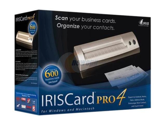 IRISCard Pro 4 - USB 2.0 Business Card Scanner - Newegg.com
