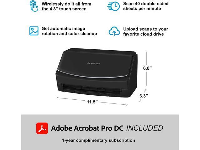 Ricoh / Fujitsu ScanSnap iX1600 Deluxe Color Duplex Document Scanner ...