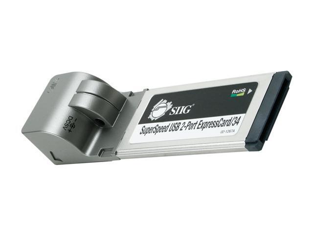 SIIG JU-EC0112-S1 2-Port USB 3.0 SuperSpeed ExpressCard - Retail ...