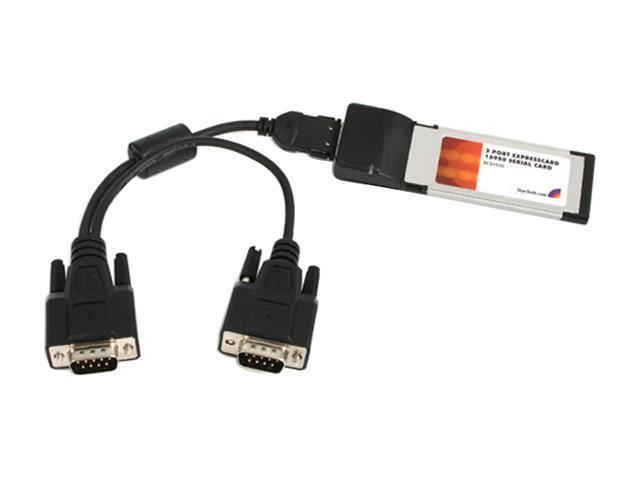 StarTech 2 Port ExpressCard RS232 Serial Adapter Card with 16950 UART - Newegg.com