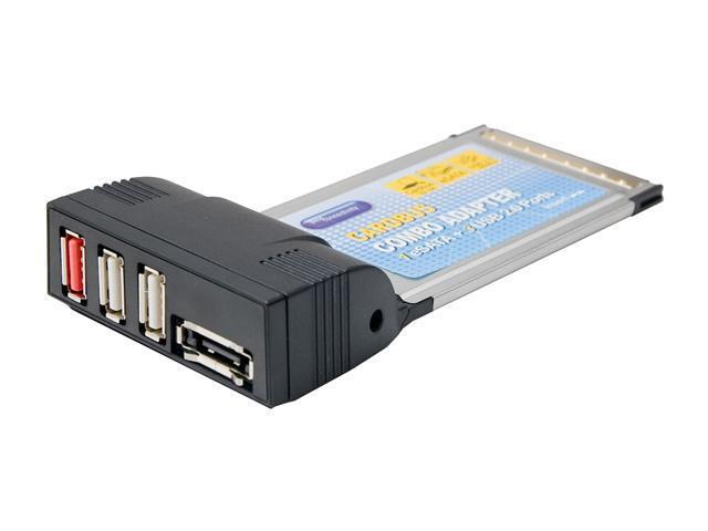 SYBA SD-PCM50026 3 x USB 2.0 + 1 x eSATA PCMCIA Card - Retail - Newegg.com