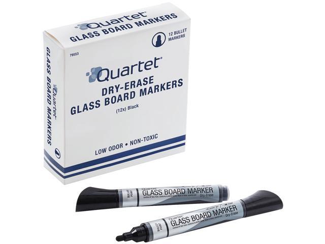 Quartet Premium Glass Board Dry-Erase Markers - Black 12 pk - Newegg.com