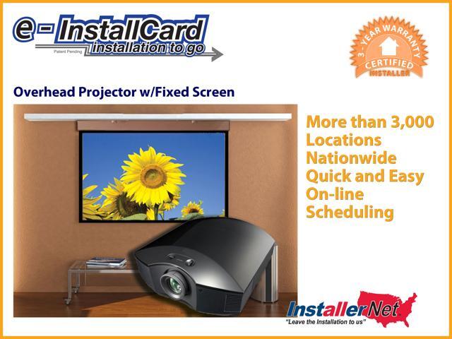 InstallerNet Overhead Projector w/Fixed Screen e-InstallCard - Newegg.com