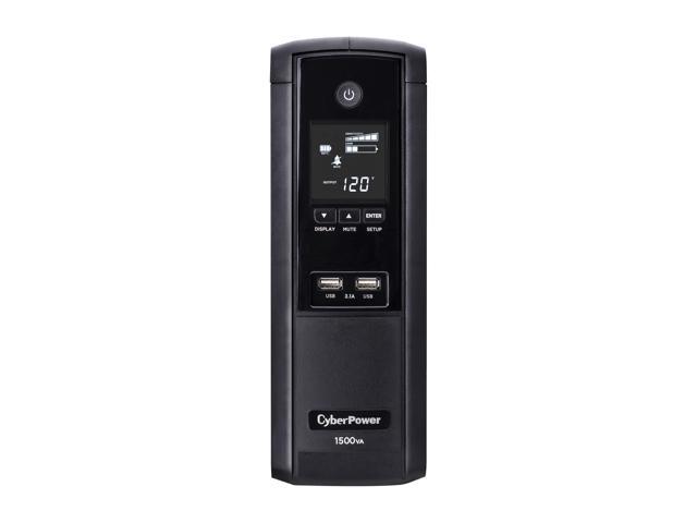 CyberPower BRG1500AVRLCD 1500 VA / 900 Watts, 12 Outlets, AVR ...