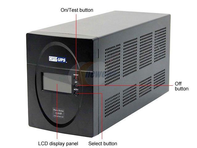 OPTI-UPS Power Series PS1500B True Sine Wave UPS w/ LCD Monitor ...
