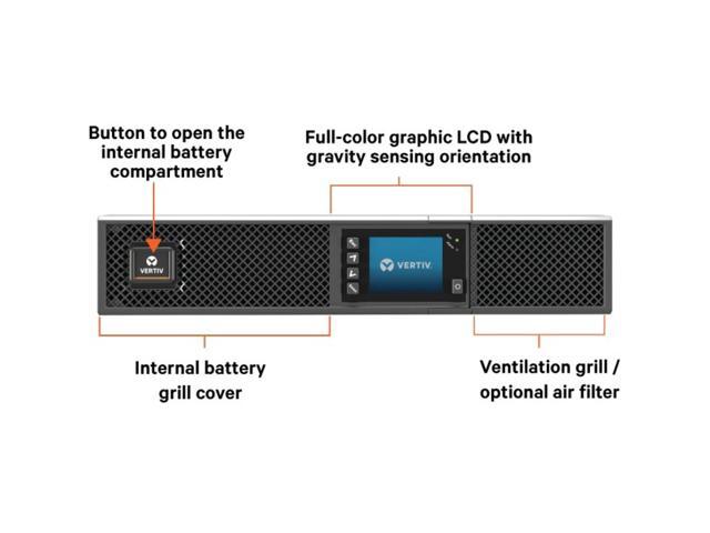 Vertiv Liebert GXT5 1500VA 120V UPS with SNMP/Webcard 2U Rack/Tower - 3 Hour Recharge - 5 Minute ...