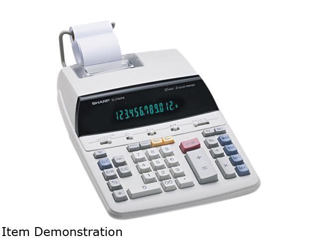 Sharp EL2192RII EL2192RII Two-Color Roller Printing Calculator, 12 ...