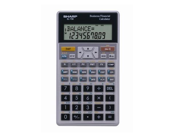 Sharp EL738C EL-738C Financial Calculator, 10-Digit LCD - Newegg.com
