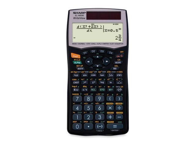 Sharp ELW516B EL-W516B Scientific Calculator, 16-Digit x 4-Line LCD ...