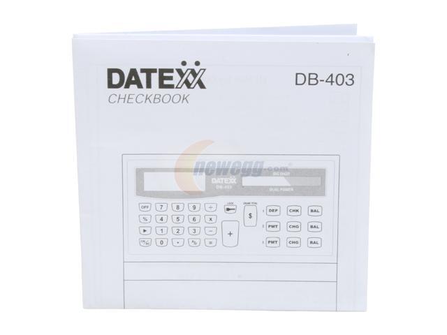 DATEXX DB-403 3 Memory Checkbook Tracks, Banking and Credit Balances ...