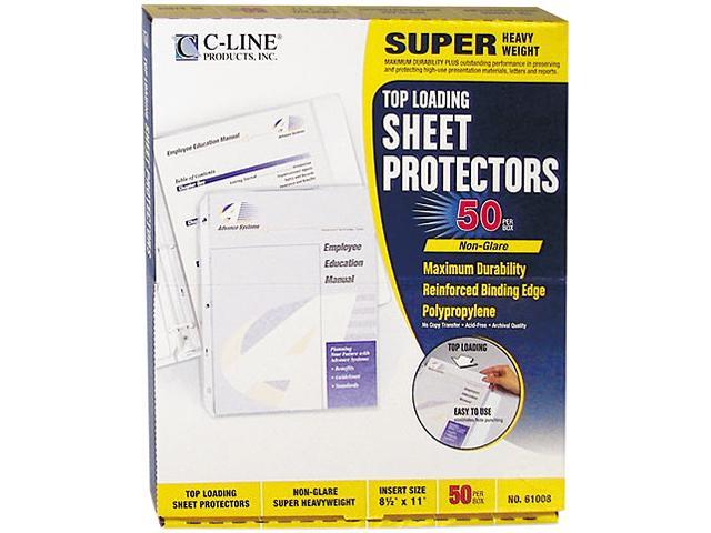 C-line 61008 Top-Load Poly Sheet Protectors, Super-Heavy, Letter, Non ...