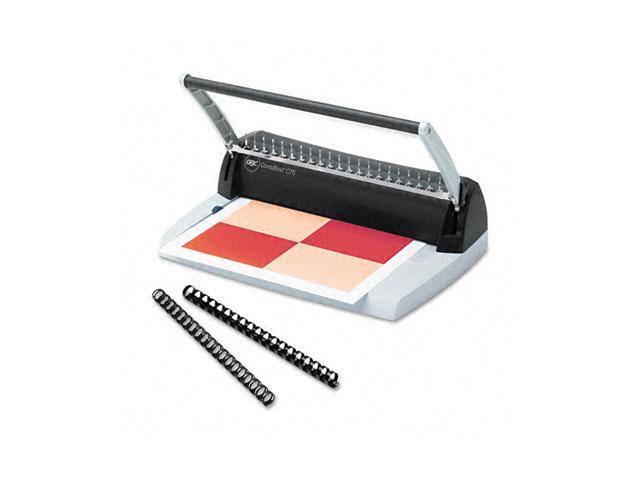 7704230 GBC C75 Manual Comb Binding Machine, 125 Sheets, 14 1/2 x 9 1/2 ...