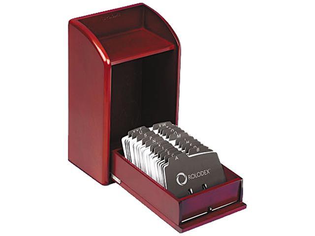 Rolodex 1734243 Wood Tones Photo Frame Business Card File Holds 300 2 1 ...