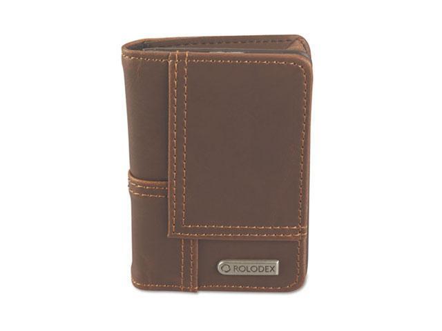 Rolodex 22335 Explorer Leather Personal Card Case, 36-Card Capacity, 2 ...