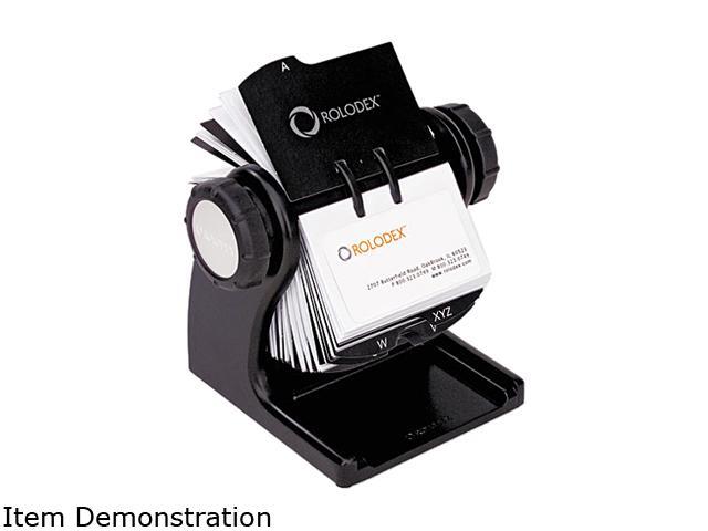 Rolodex 1734238 Wood Tones Open Rotary Business Card File Holds 400 2 5 ...