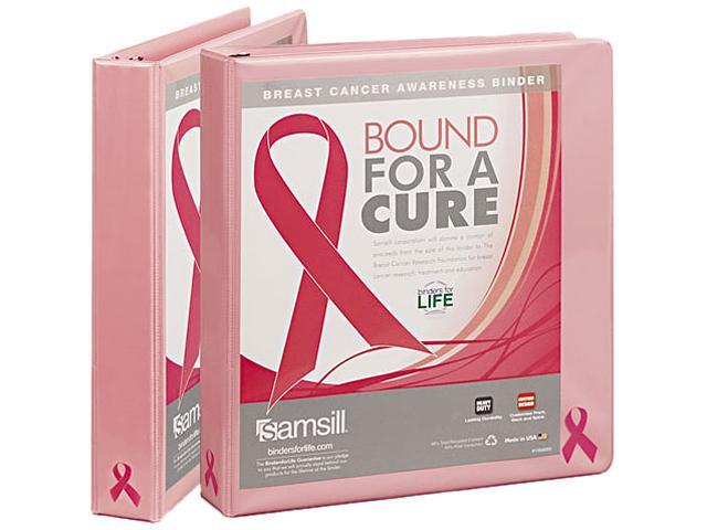 Samsill 10051 Breast Cancer Awareness View Binder, 1" Capacity, Pink ...