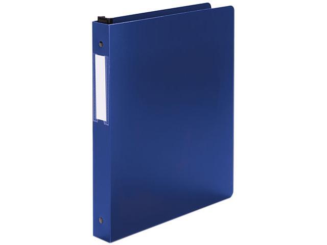 Wilson Jones 390-14BL Hanging DublLock Round Ring Poly Binder,11 x 8-1/ ...