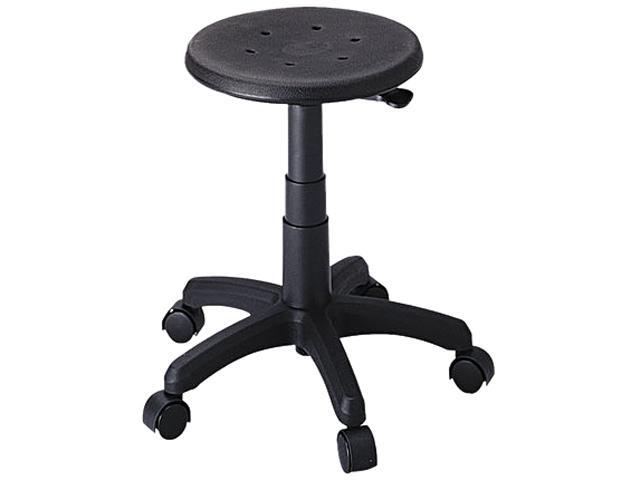 Safco 5100 Office Stool with Casters, Seat: 14in dia. x 16-21, Black ...