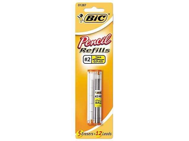 BIC LE957P1 Lead/Eraser Atlantis/Clic Master/Velocity, .9mm, HB, BK, 12 ...