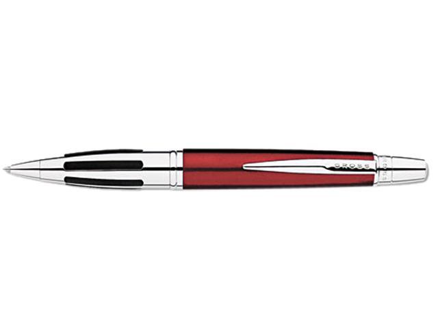 Cross AT0322-3 Contour Ballpoint Retractable Solvent Pen, Red Barrel ...