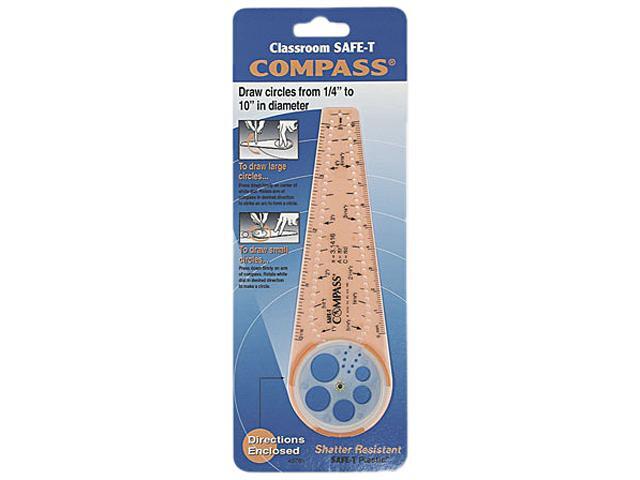 Classroom SAFE-T Products 45761 Compass, 10" Maximum Diameter, Plastic ...