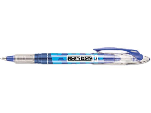 Paper Mate 21003BH Liquid Flair Porous Point Stick Pen, Blue Ink ...