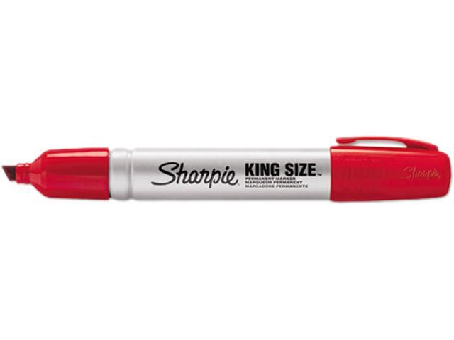 Sharpie 15002 King Size Permanent Marker, Chisel Tip, Red, Dozen ...