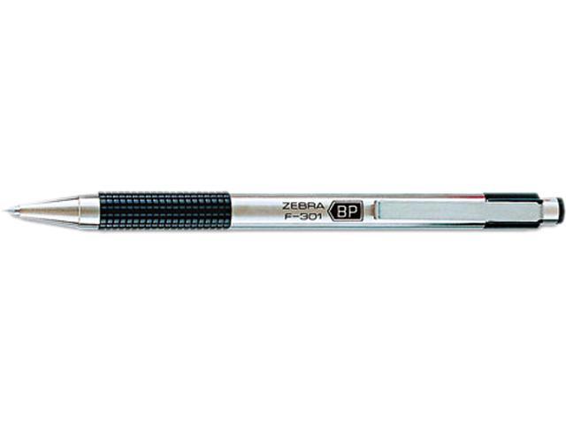 Zebra 27211 F-301 Ballpoint Retractable Pen, Black Ink, Medium - Newegg.com