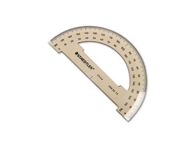 Staedtler 56852-15 Protractor, Plastic, 6" Ruler Edge, Transparent ...