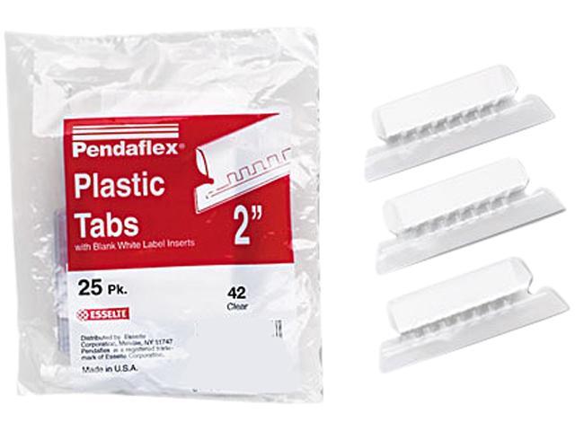 Pendaflex 42-CR Hanging File Folder Tabs, 1/5 Tab, Two Inch, Clear Tab ...