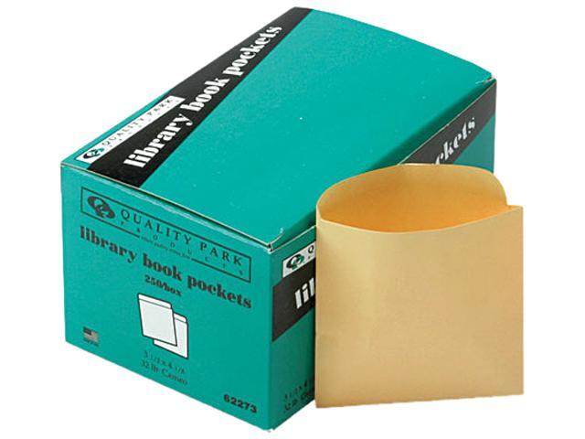 Quality Park 62273 Library Book Card Pockets with Ungummed Backs, Cameo ...