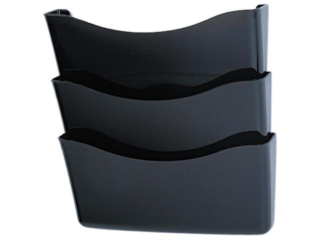 Rubbermaid 65974ROS Unbreakable Three Pocket Wall File Set, Letter ...