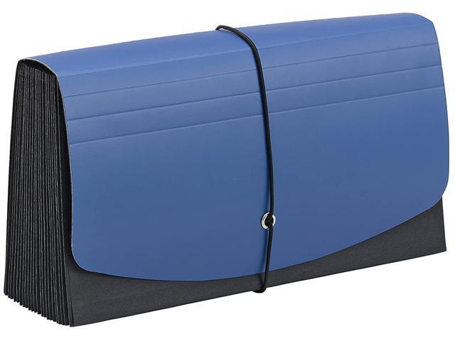 Handy File w/ Pockets for Checks, 21 Sections, 1/2-Cut Tab, Blue/Black ...