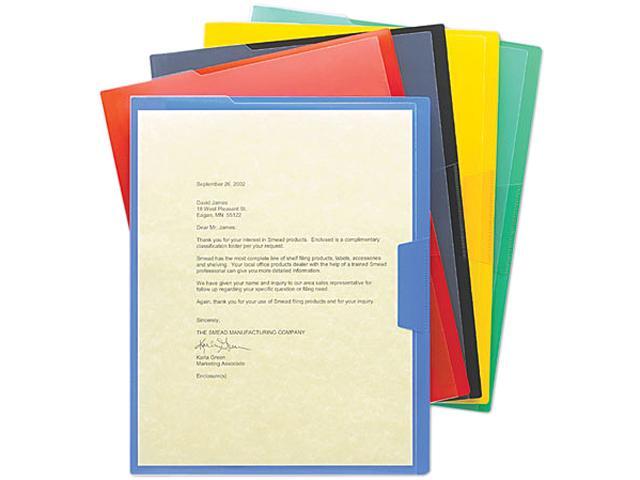 Smead 85740 Clear-Front Project Jackets, Letter, Poly, Black/Blue/Green ...