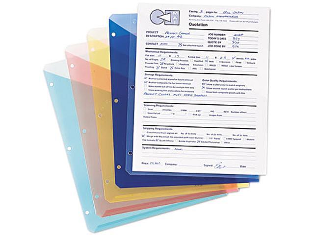 Smead 89505 Slash Pocket Jackets, Letter, Poly, Blue/Clear/Green/Red ...