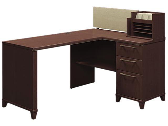Bush Enterprise Corner Desk, 60w x 47d x 41-3/4h, Mocha Cherry, Carton ...