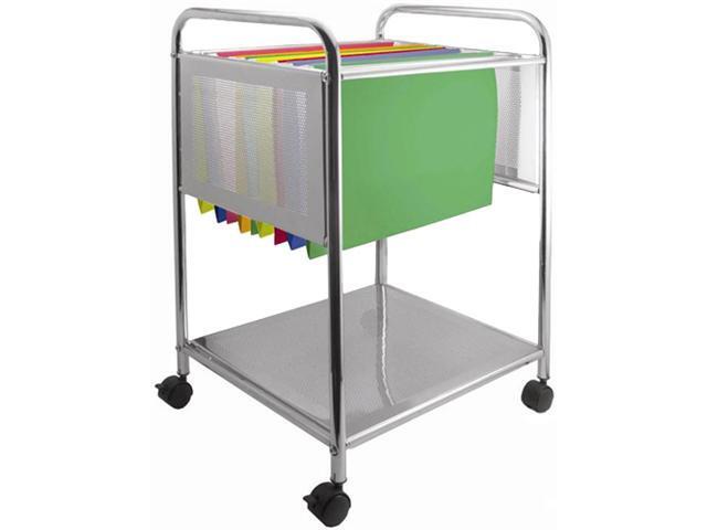 Advantus 34061 Mobile File Cart w/Stationary Shelf, 18w x 15-1/4d x 25 ...