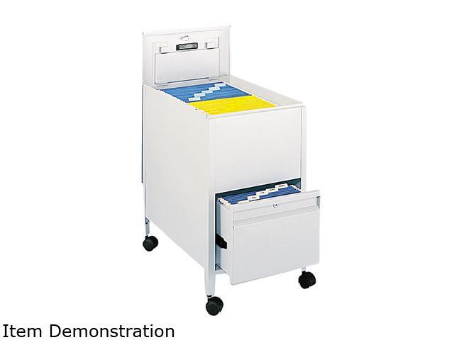 Safco 5364GR Locking Mobile Tub File With Drawer, Letter Size, 17w x ...