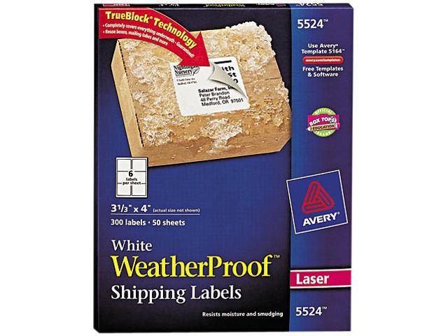 Avery WeatherProof Mailing Labels, TrueBlock Technology, Permanent ...