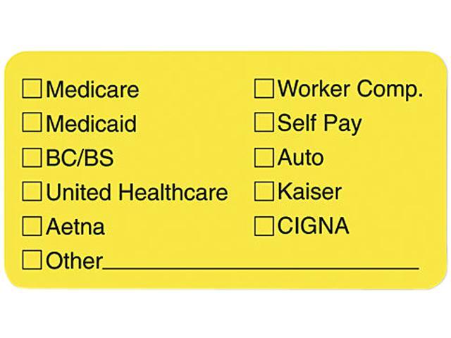Tabbies 02940 Labels for Insurance List, 1-3/4 x 3-1/4, Yellow, 250 ...