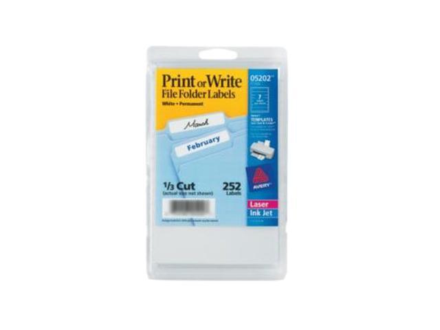 Avery 5202 White Print or Write File Folder Labels, 11/16" x 3-7/16", 1 ...