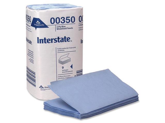 Interstate 2-Ply Singlefold Auto Care Paper Wipers, 9.5 x 10.25, Blue ...