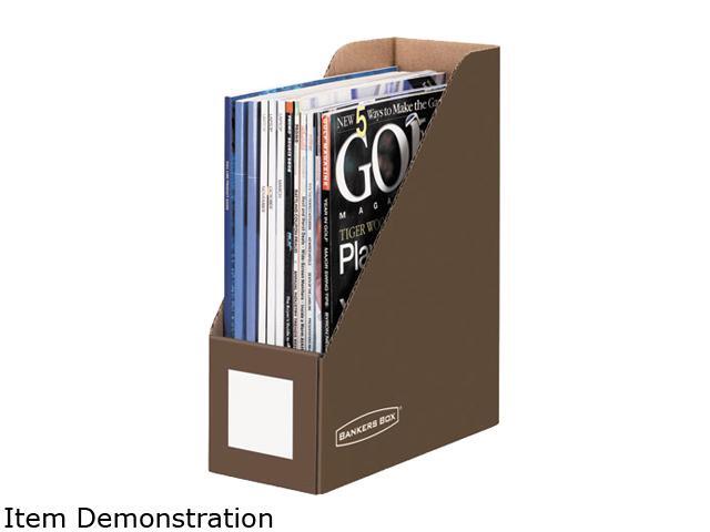 Bankers Box 6130101 Decorative Magazine File, 4 x 9 x 11 1/2, Mocha ...