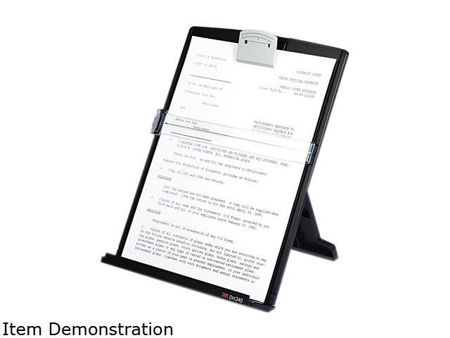 3M DH340MB Fold-Flat Freestanding Desktop Copyholder, Plastic, 150 ...