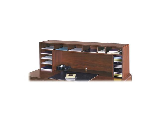 Safco 3661CY Wood Desktop Organizer, Single Shelf, Three Sections, 57 1 ...