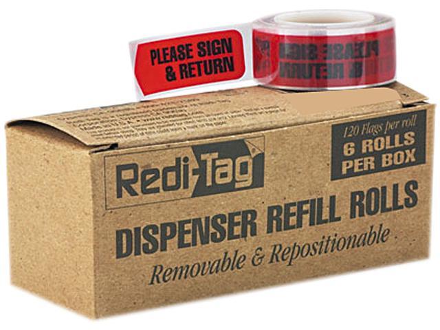 Redi-Tag 91037 Message Arrow Flag Refills, "Please Sign & Return", Red ...